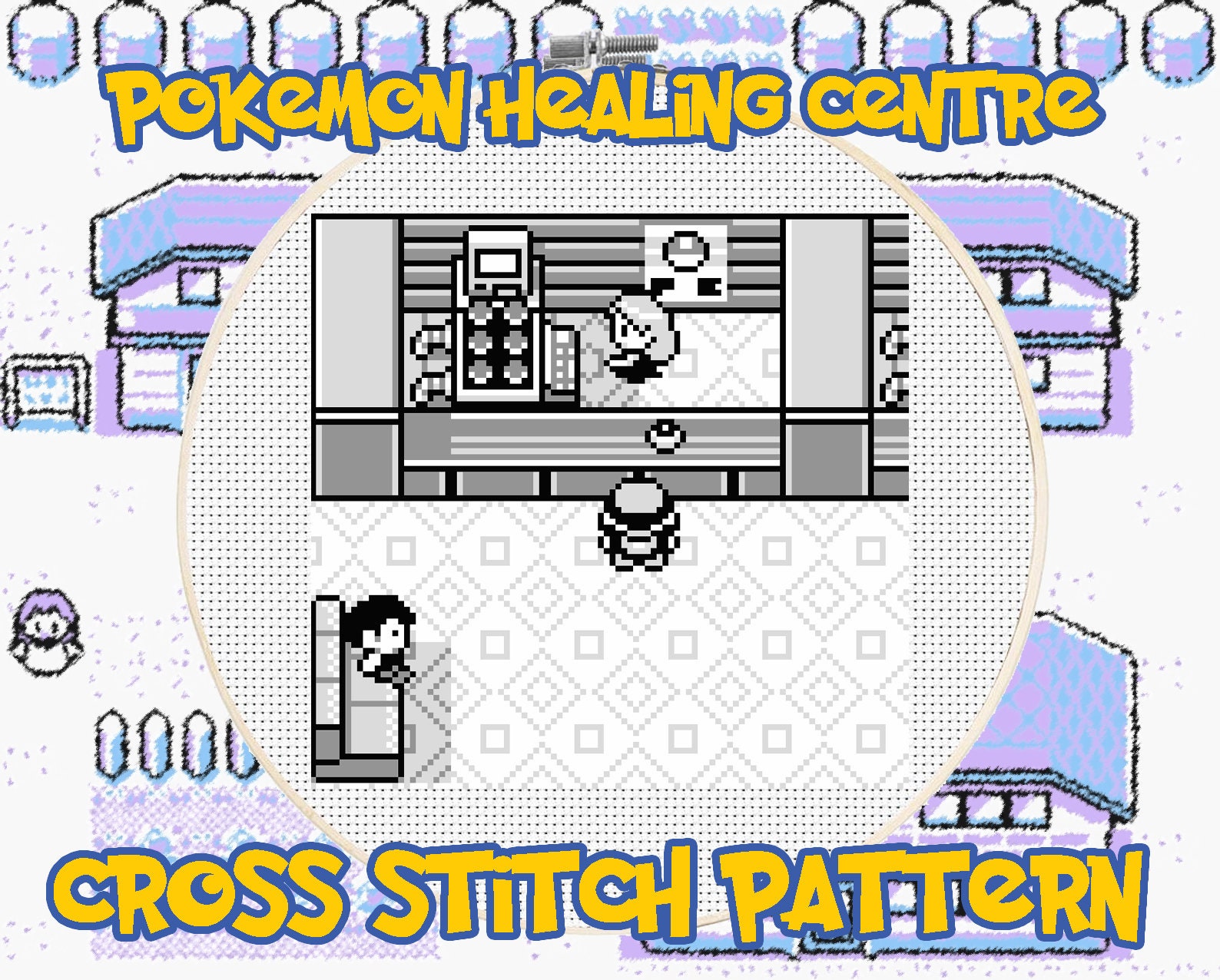 Pokemon Healing Centre Pokemon Blue/pokemon Red/pokemon - Etsy