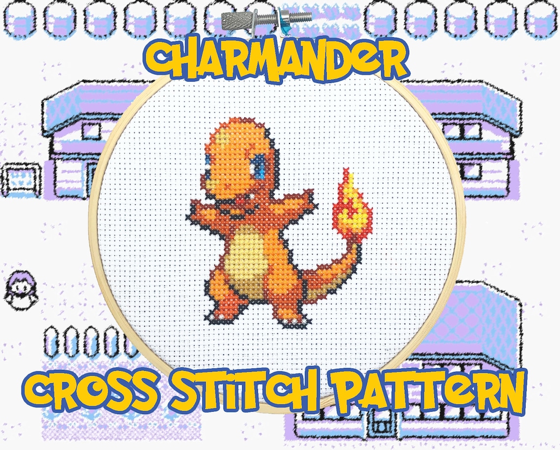 Charmander Cross Stitch Pattern - Pokemon Inspired - Etsy