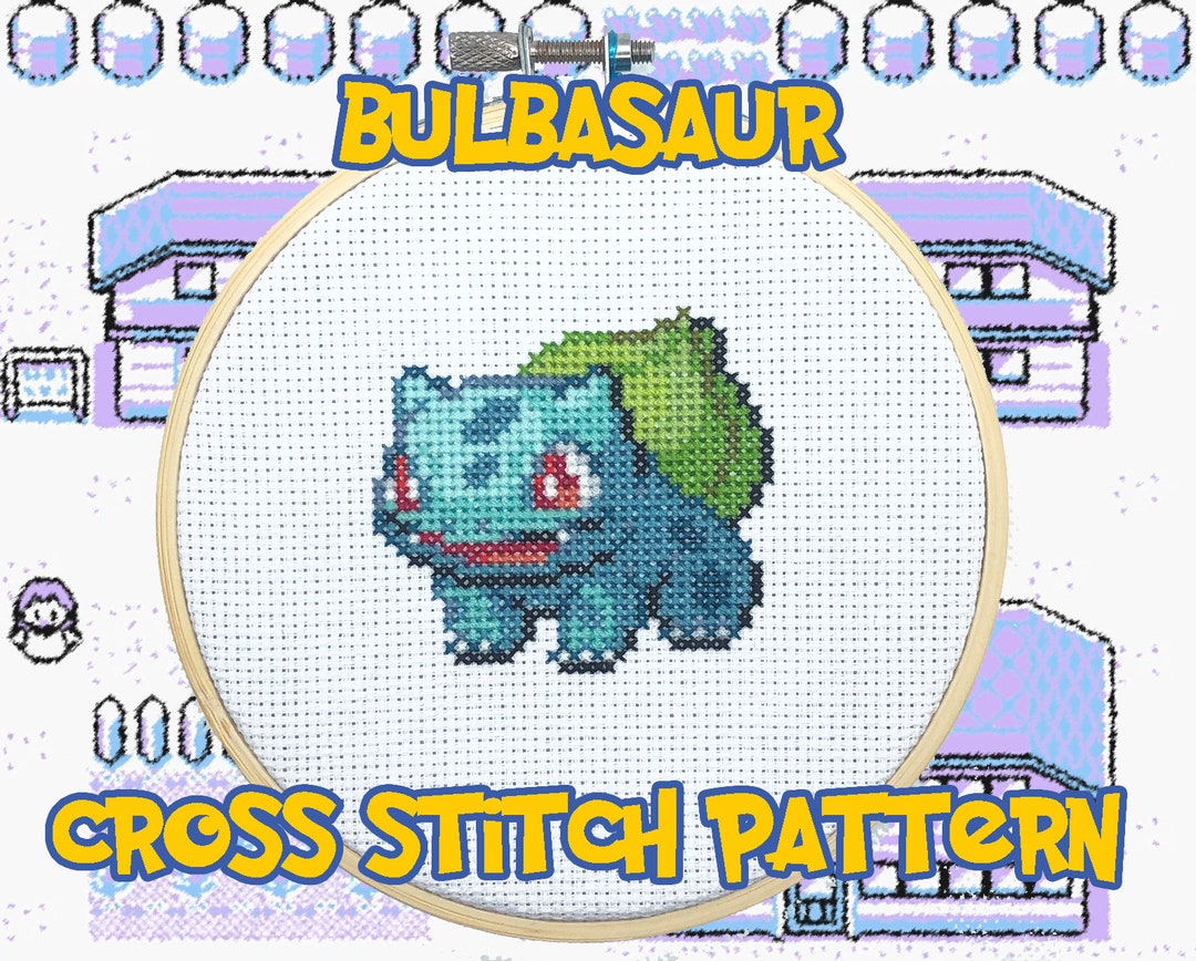 Bulbasaur Cross Stitch Pattern - Pokemon Inspired - Etsy