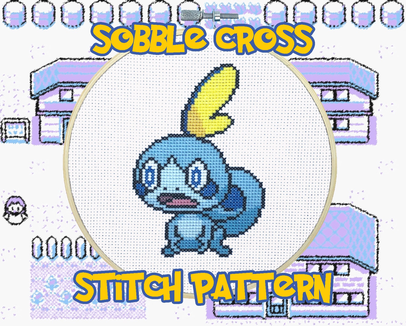 Sobble Cross Stitch Pattern - Pokemon Sword/shield Inspired - Etsy