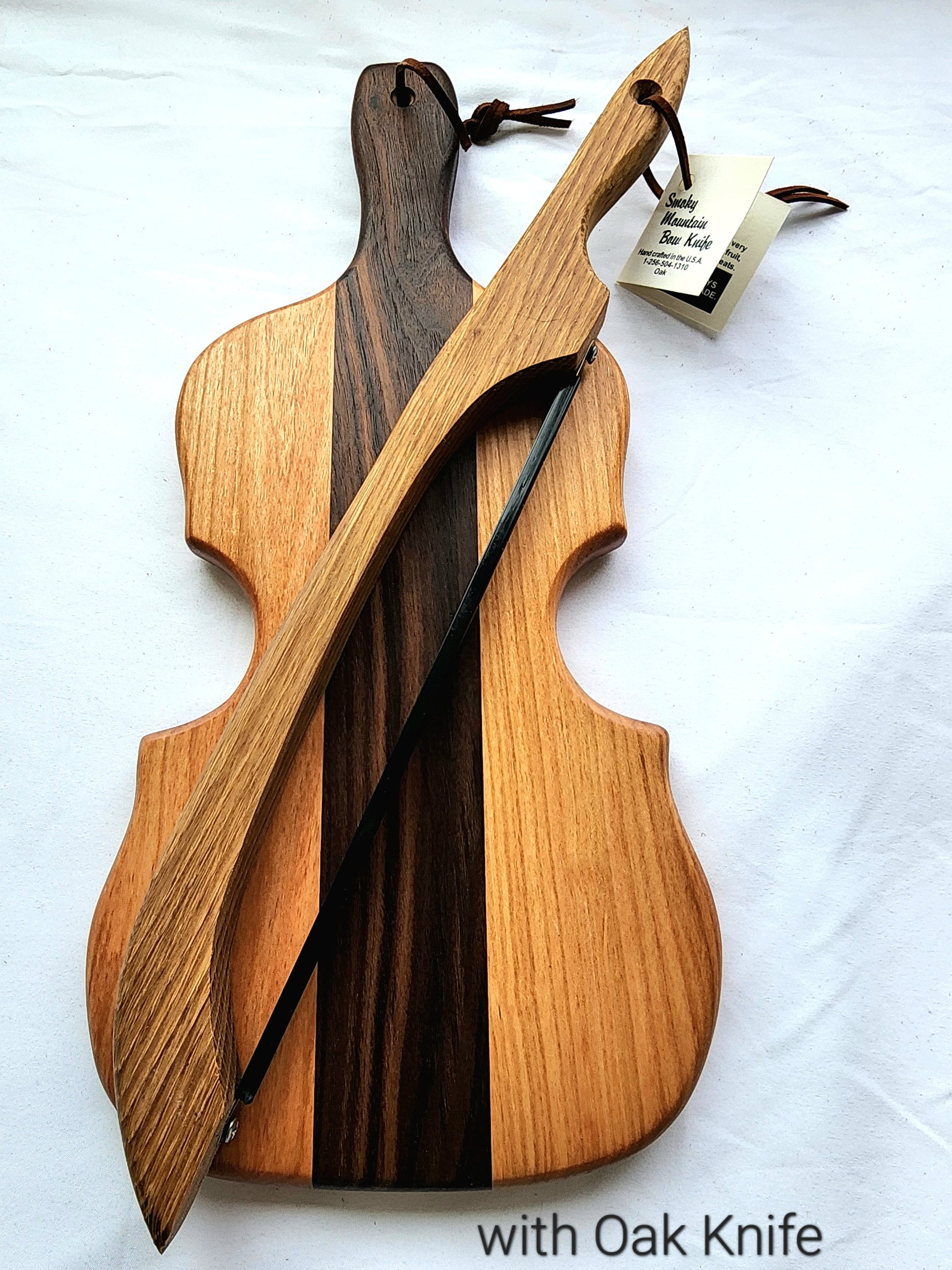 Fiddle Cutting Board: Handmade Cherry & Walnut Cheese or Charcuterie ...