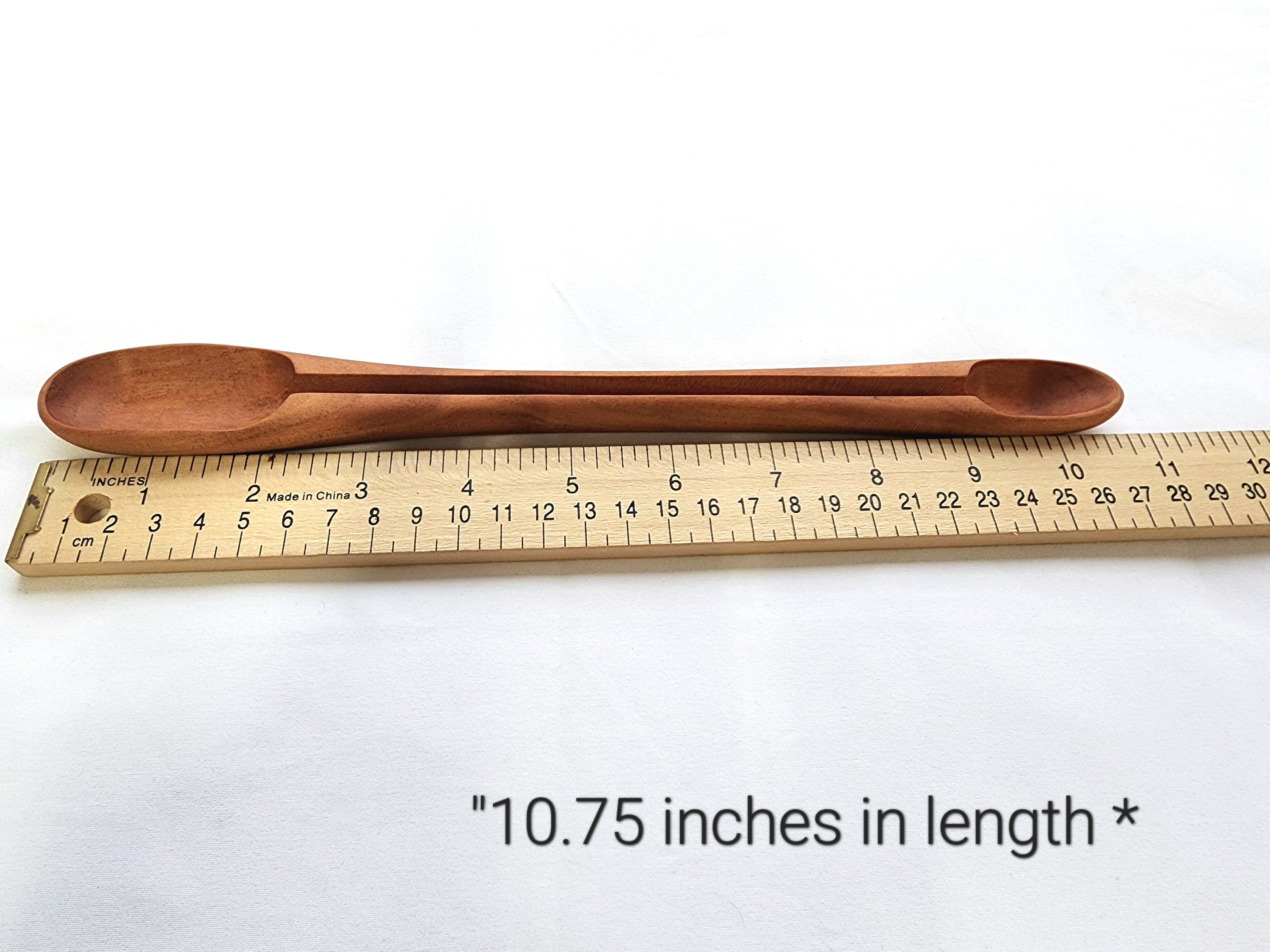 Hand Carved Cherry Wood Tasting Spoon: Double-sided Spoon - Etsy