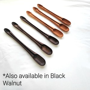 Hand Carved Cherry Wood Tasting Spoon: Double-sided Spoon - Etsy