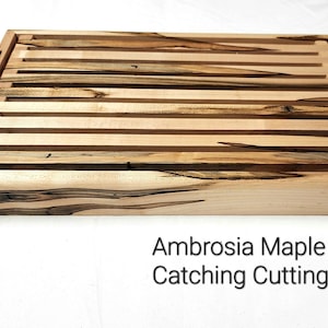 Handmade Ambrosia Maple Crumb Tray: Bread Cutting Board With Trivet and ...
