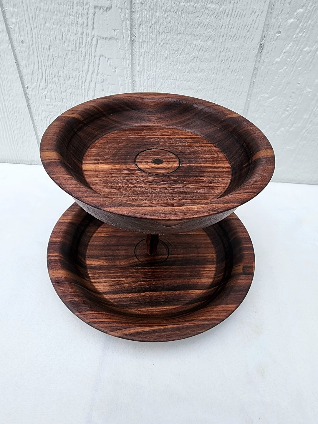 Handmade Black Walnut Two Tier Bowl: Food Safe Serving Platter - Etsy