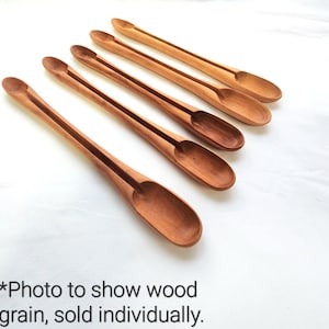 Hand Carved Cherry Wood Tasting Spoon: Double-sided Spoon - Etsy