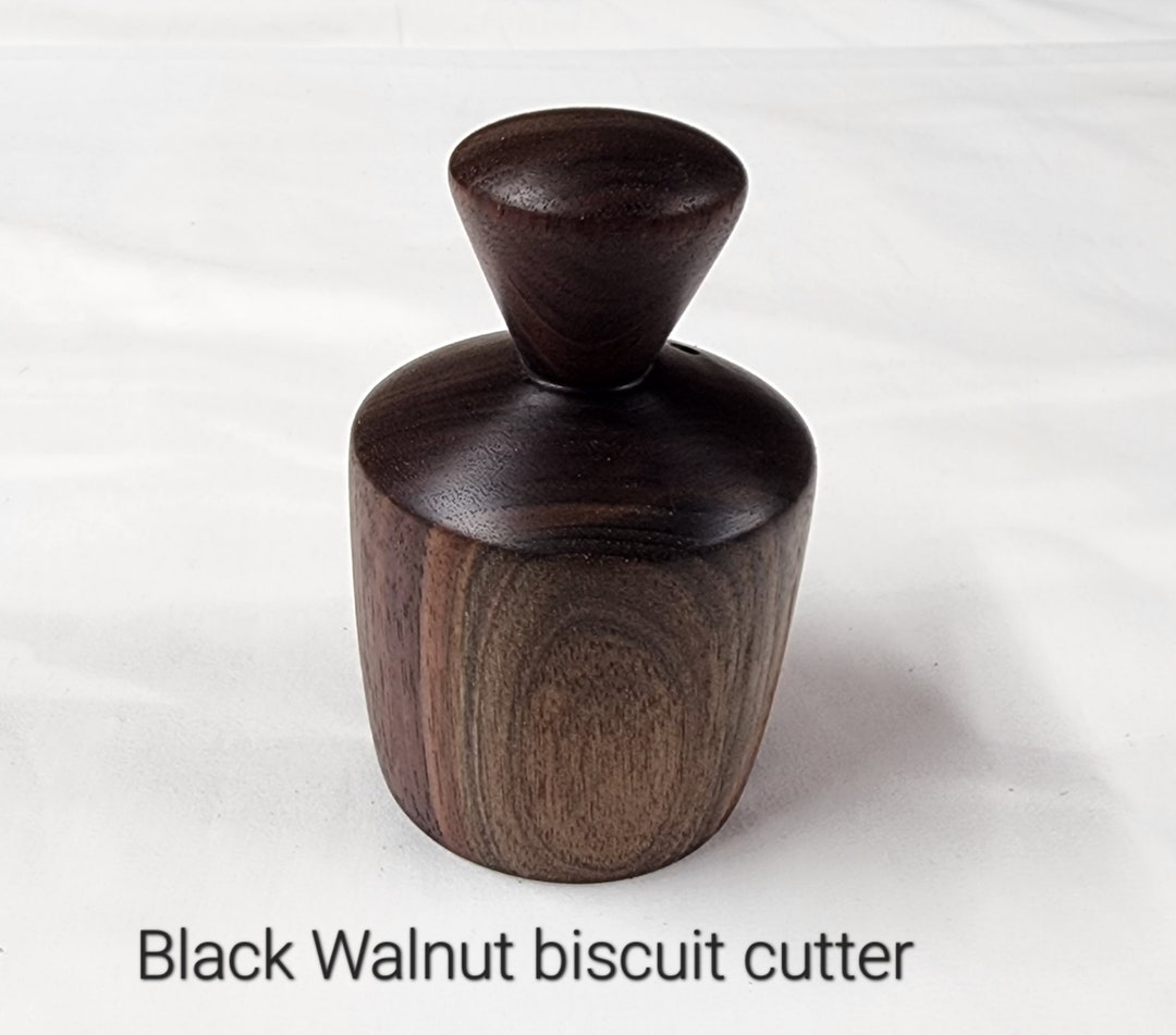 Handcrafted Wood Biscuit or Cookie Cutter: Black Walnut, Cherry, or ...
