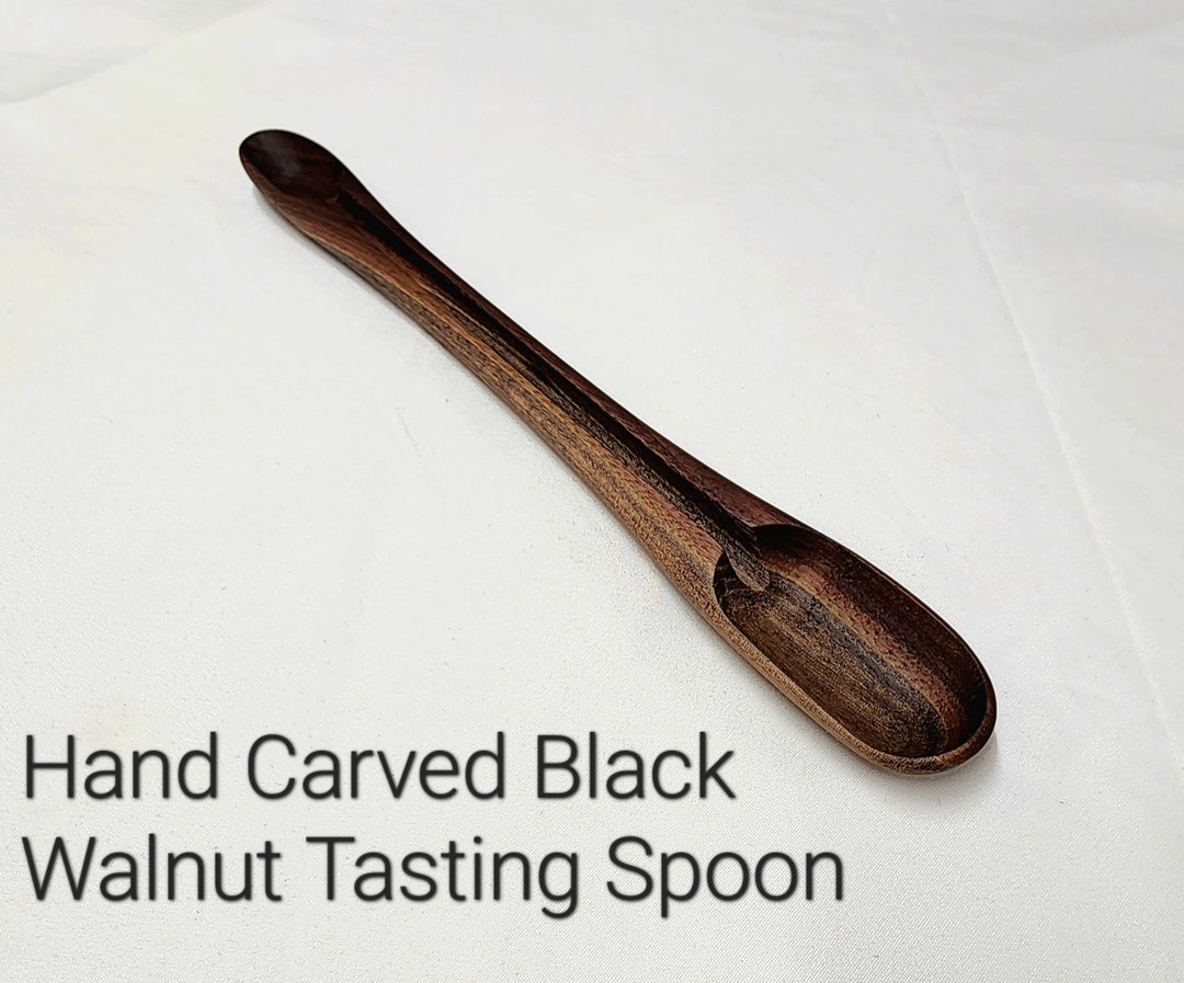 Hand Carved Black Walnut Tasting Spoons | Black Walnut Double-sided ...