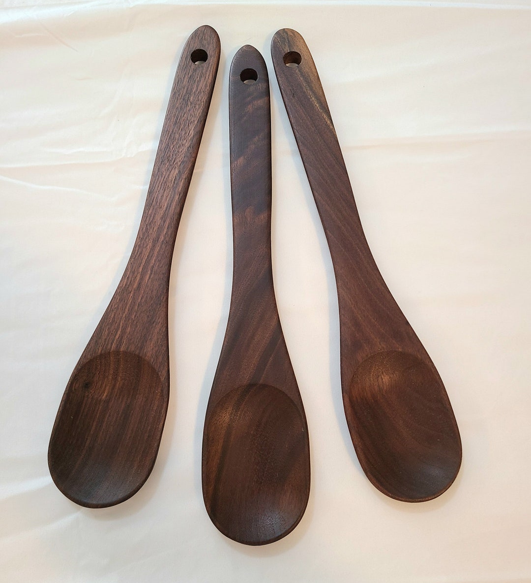 Handmade Wooden Black Walnut Spoons Full Size 13 Cooking Spoon Hand ...