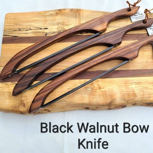 Handmade Black Walnut Bow Knife With Stainless Steel Blade: Sourdough ...