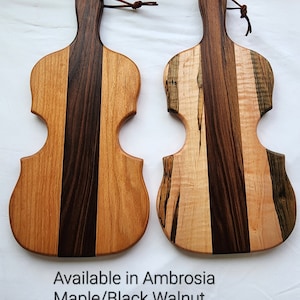 Fiddle Cutting Board: Handmade Cherry & Walnut Cheese or Charcuterie ...