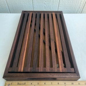 Black Walnut Crumb Tray | Crumb Catching Cutting Board With Removable ...