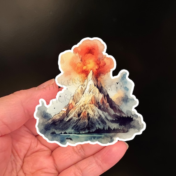 Volcano Sticker - Etsy