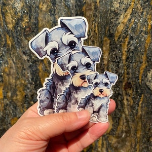 Miniature Schnauzer Dog Sticker Stickers Fun Sticker Vinyl - Etsy