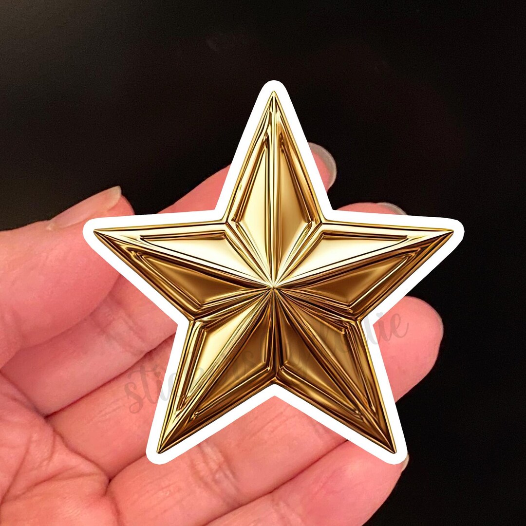 Gold Star for That Special Occasion | Glossy Vinyl Sticker Waterproof ...
