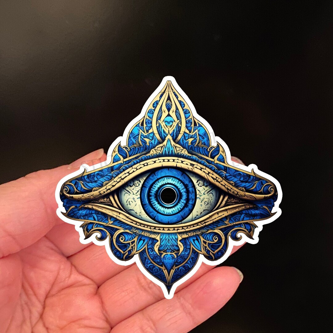 EVIL EYE | Vinyl Decal Sticker, Sticker for Journal, Planners, Protection, Friendship Gift ...