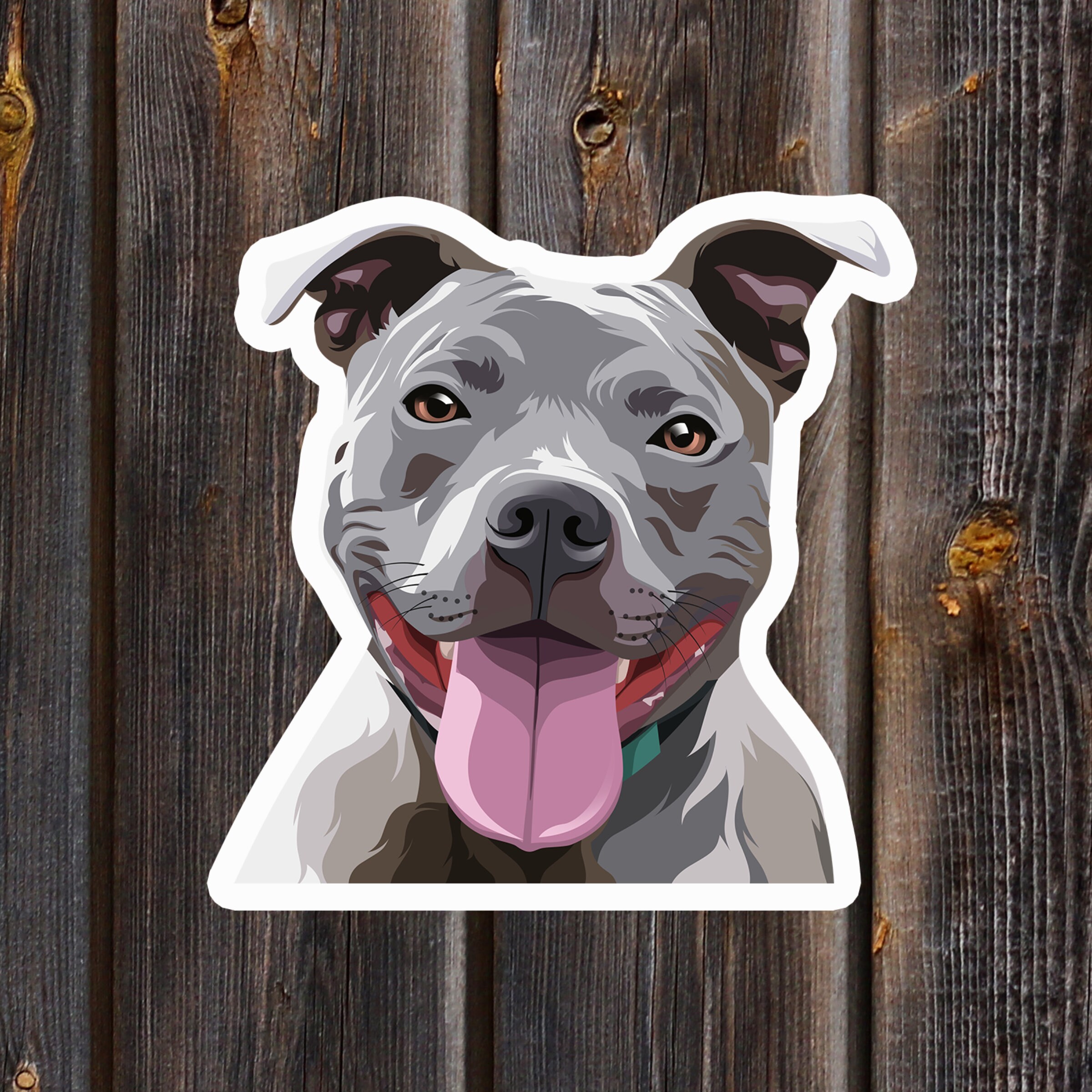 PIT BULL Sticker Dogs Stickers Fun Sticker Vinyl Glossy or | Etsy
