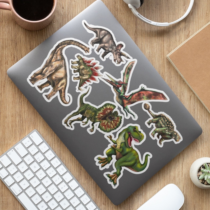 DILOPHOSAURUS Dinosaur Sticker, Stickers, Fun Sticker, Matte Laminate ...