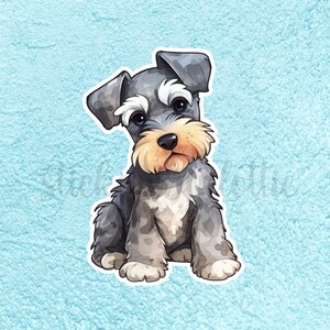 Miniature Schnauzer Dog Sticker Stickers Fun Sticker Vinyl - Etsy Canada