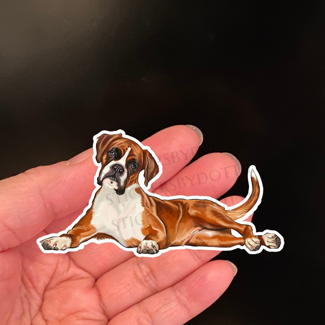 BOXER Dog Sticker, Stickers, Fun Sticker, Vinyl Sticker, Back to School ...