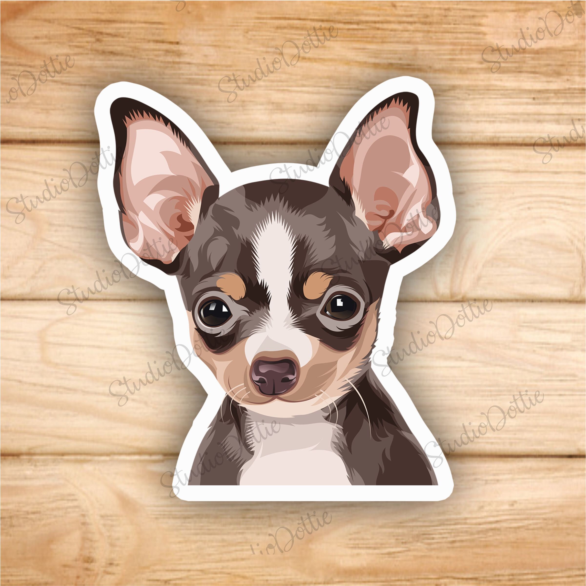CHIHUAHUA DOG Sticker, Dogs, Stickers, Fun Sticker, Vinyl Waterproof ...