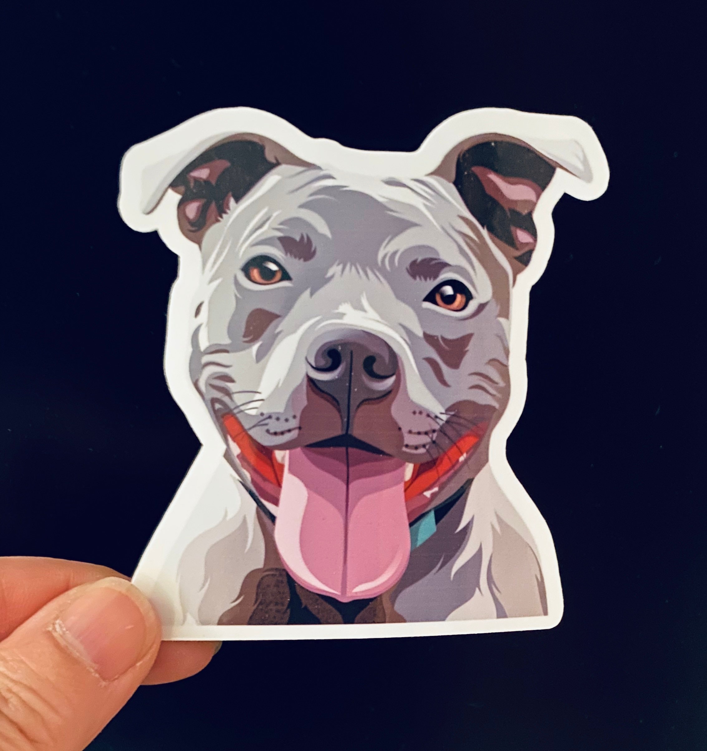 PIT BULL Sticker Dogs Stickers Fun Sticker Vinyl Glossy or | Etsy