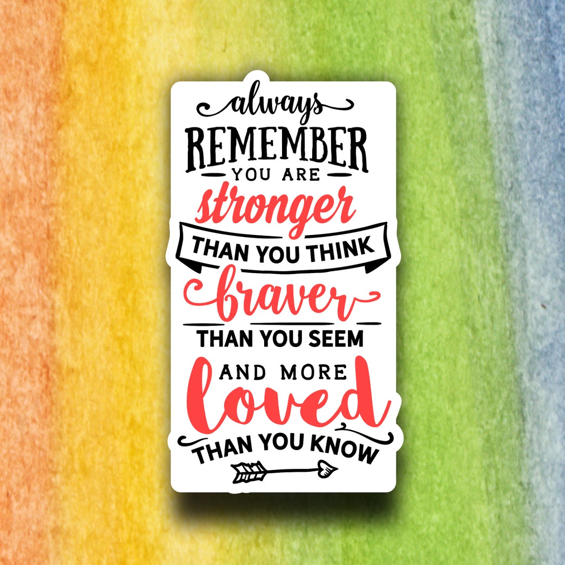 Always Remember You Are Stronger Than You Think Stickers - Etsy