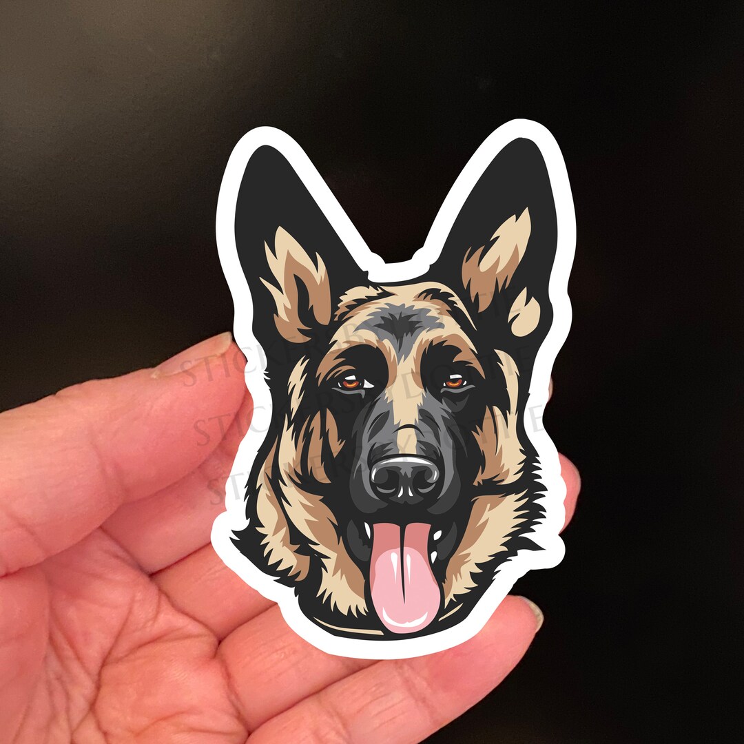GERMAN SHEPHERD Dog Sticker | Sticker for Dog Animal Lovers, GSD ...