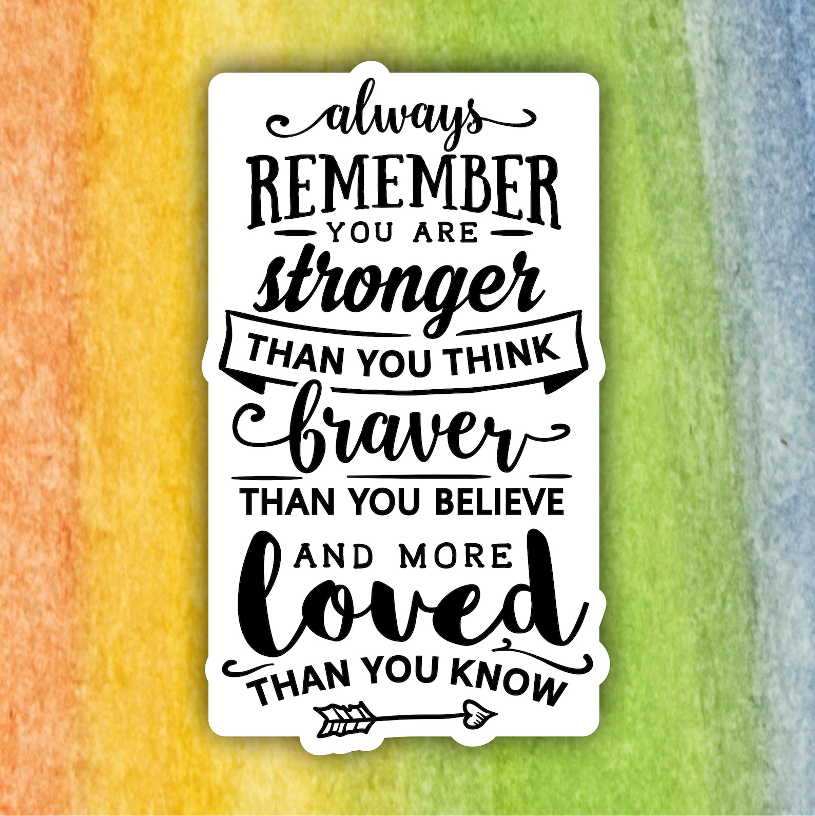 Always Remember You Are Stronger Than You Think Stickers - Etsy