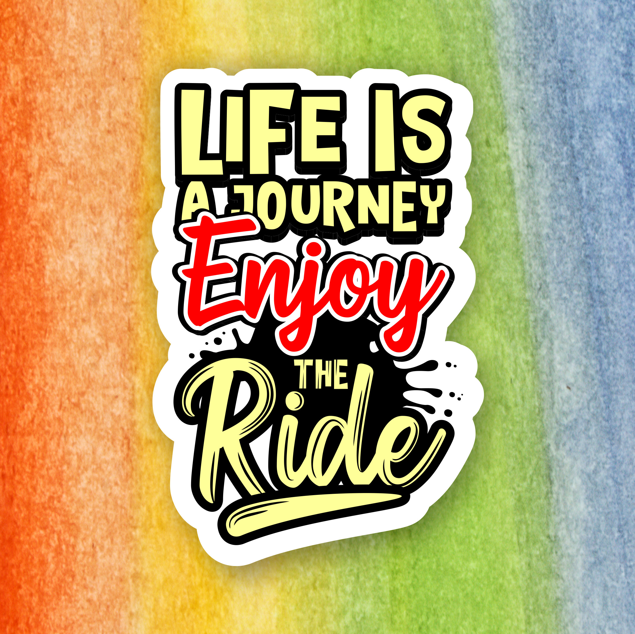 Life is A Journey Enjoy the Ride Stickers Vinyl Sticker - Etsy UK