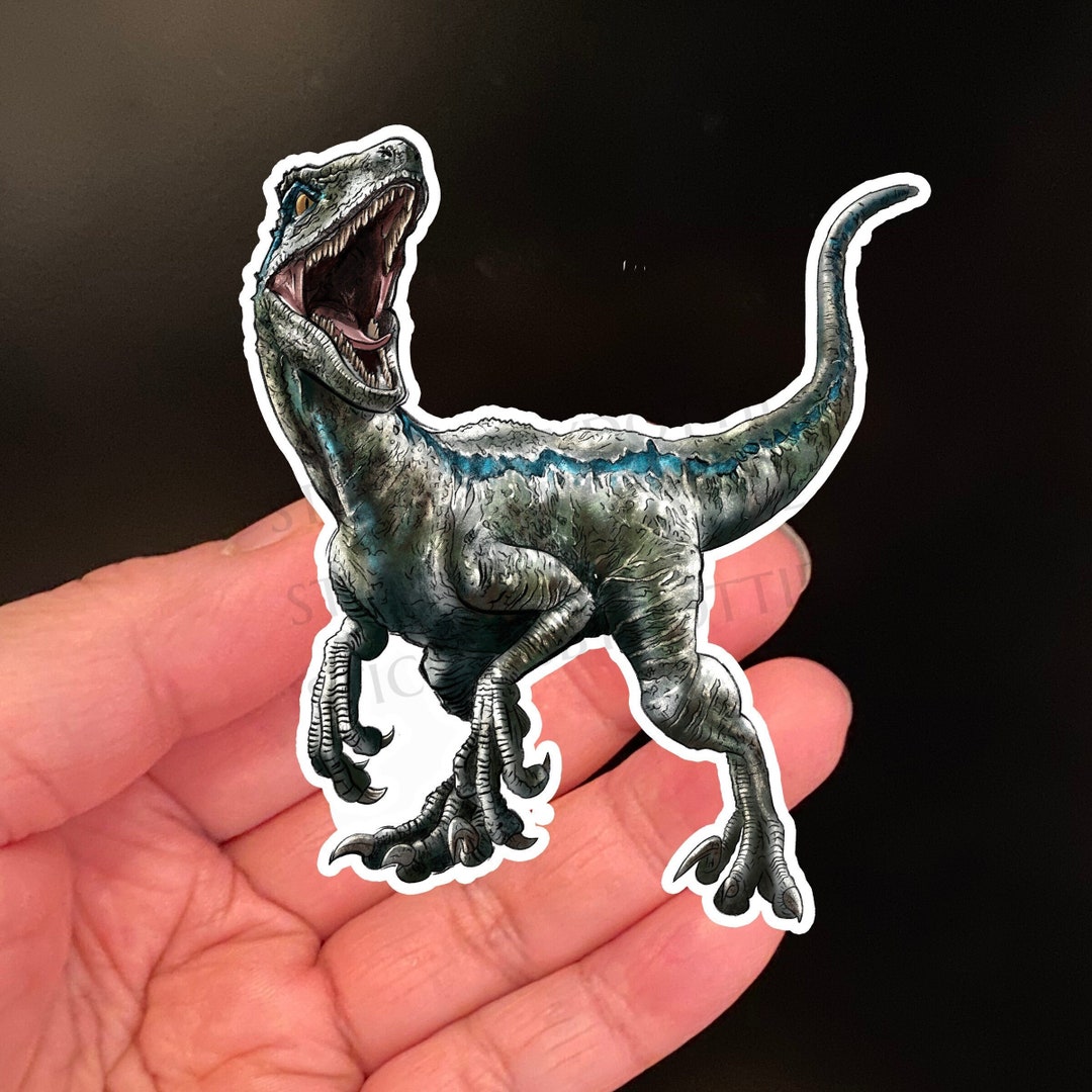 VELOCIRAPTOR Dinosaur Sticker, Stickers, Fun Sticker, Matte Laminate ...