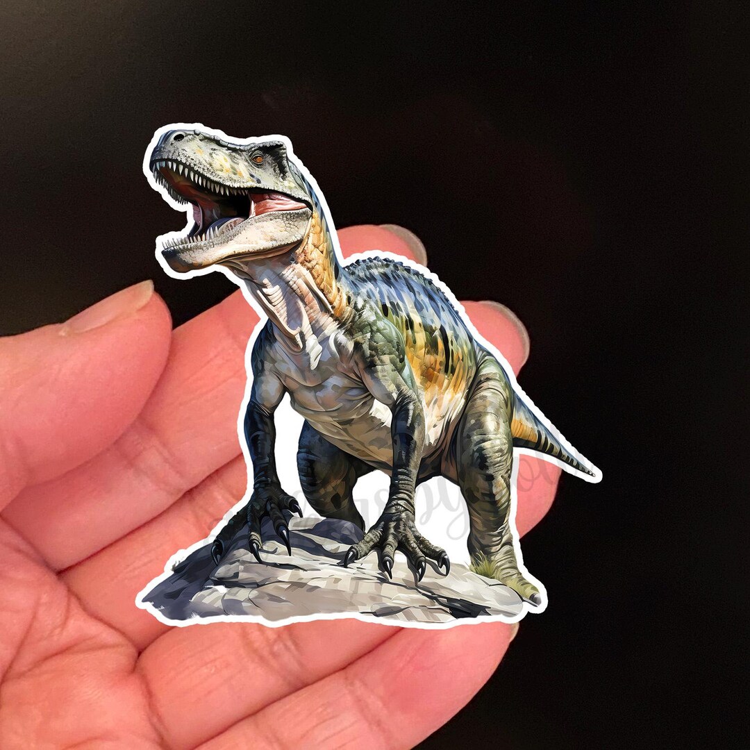 T-REX Dinosaur Sticker, Stickers, Fun Sticker, Matte Laminate Vinyl ...