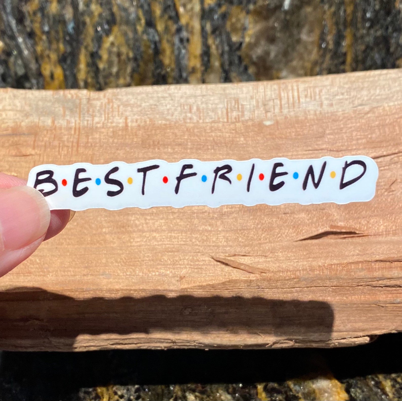 BEST FRIEND Sticker, Stickers, BFF, Vinyl Waterproof Sticker, Best ...