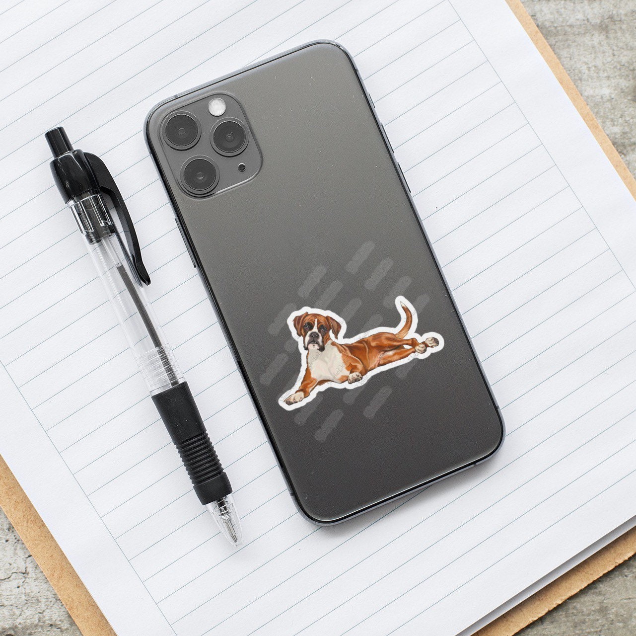 BOXER Dog Sticker Stickers Fun Sticker Vinyl Sticker Back - Etsy