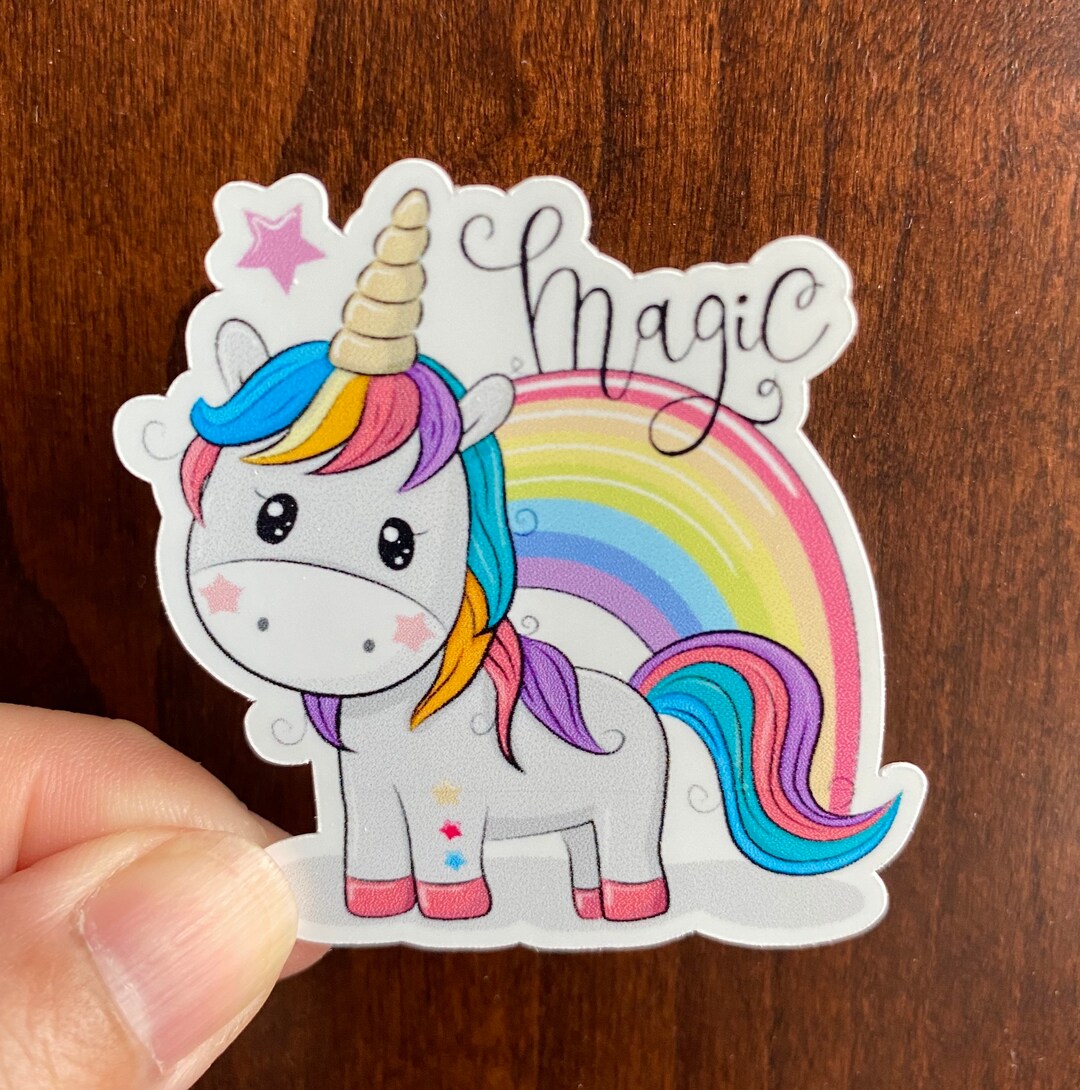 Magical Unicorn Sticker, Stickers, Unicorn, Fun Sticker, Vinyl ...