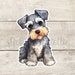 Miniature Schnauzer Dog Sticker, Stickers, Fun Sticker, Vinyl Sticker ...