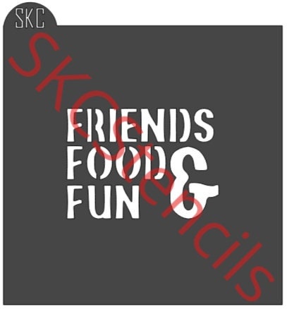 Friends Food & Fun Stencil SVG - Etsy