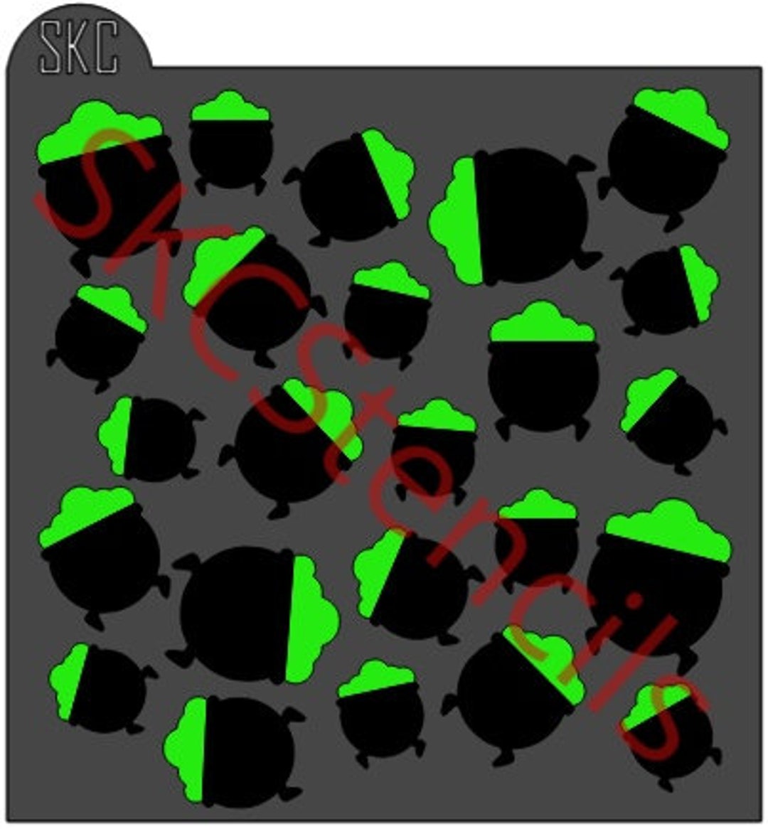 2 Part Cauldron Stencil SVG - Etsy