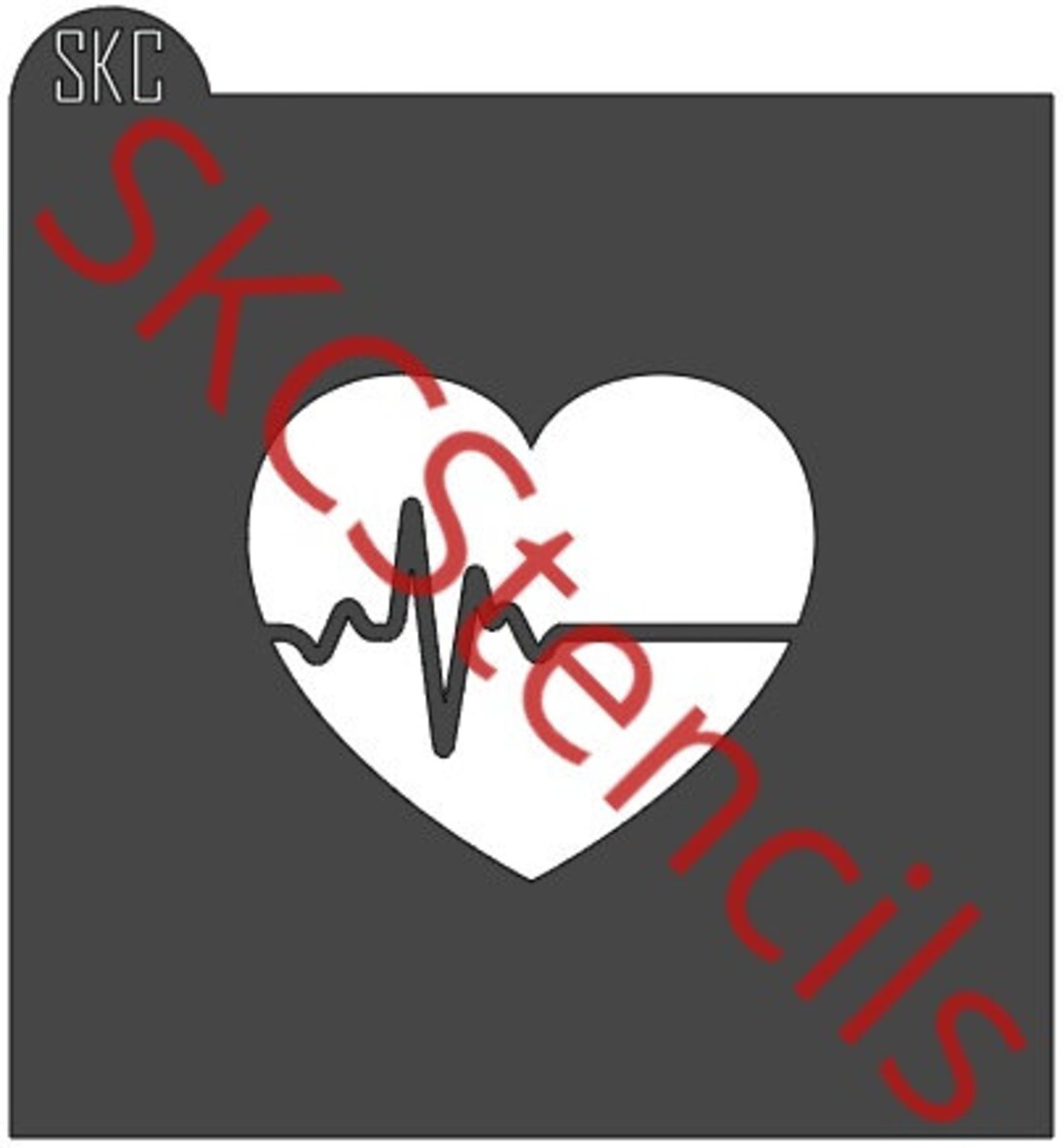 Medical Heart Stencil SVG - Etsy