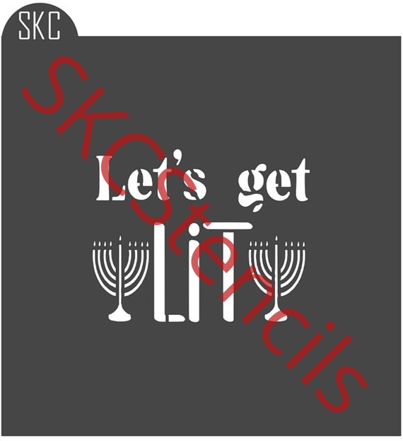 Lets Get Lit Stencil SVG | Etsy