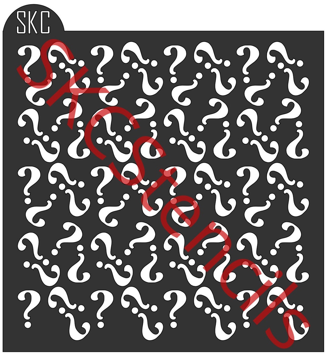 Question Mark Stencil SVG - Etsy