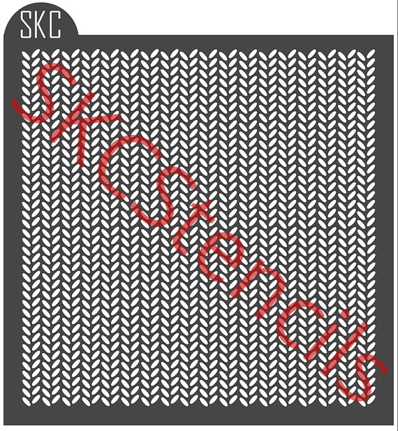 Micro Knit Stencil SVG | Etsy