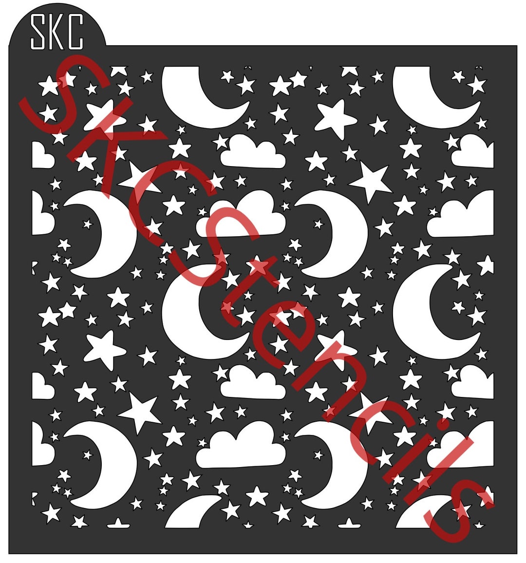 Night Sky Stencil SVG - Etsy