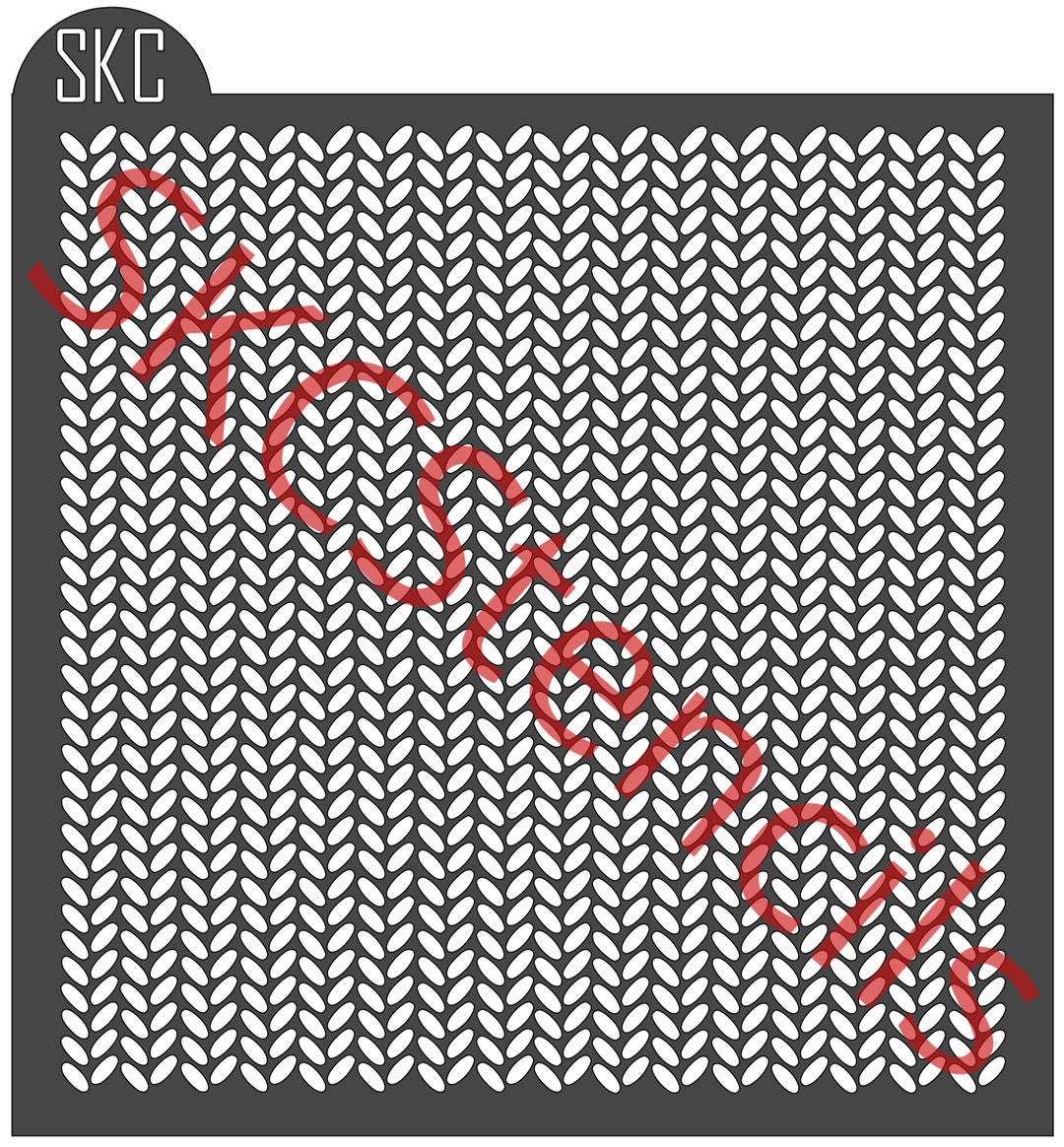 Small Knit Stencil SVG - Etsy