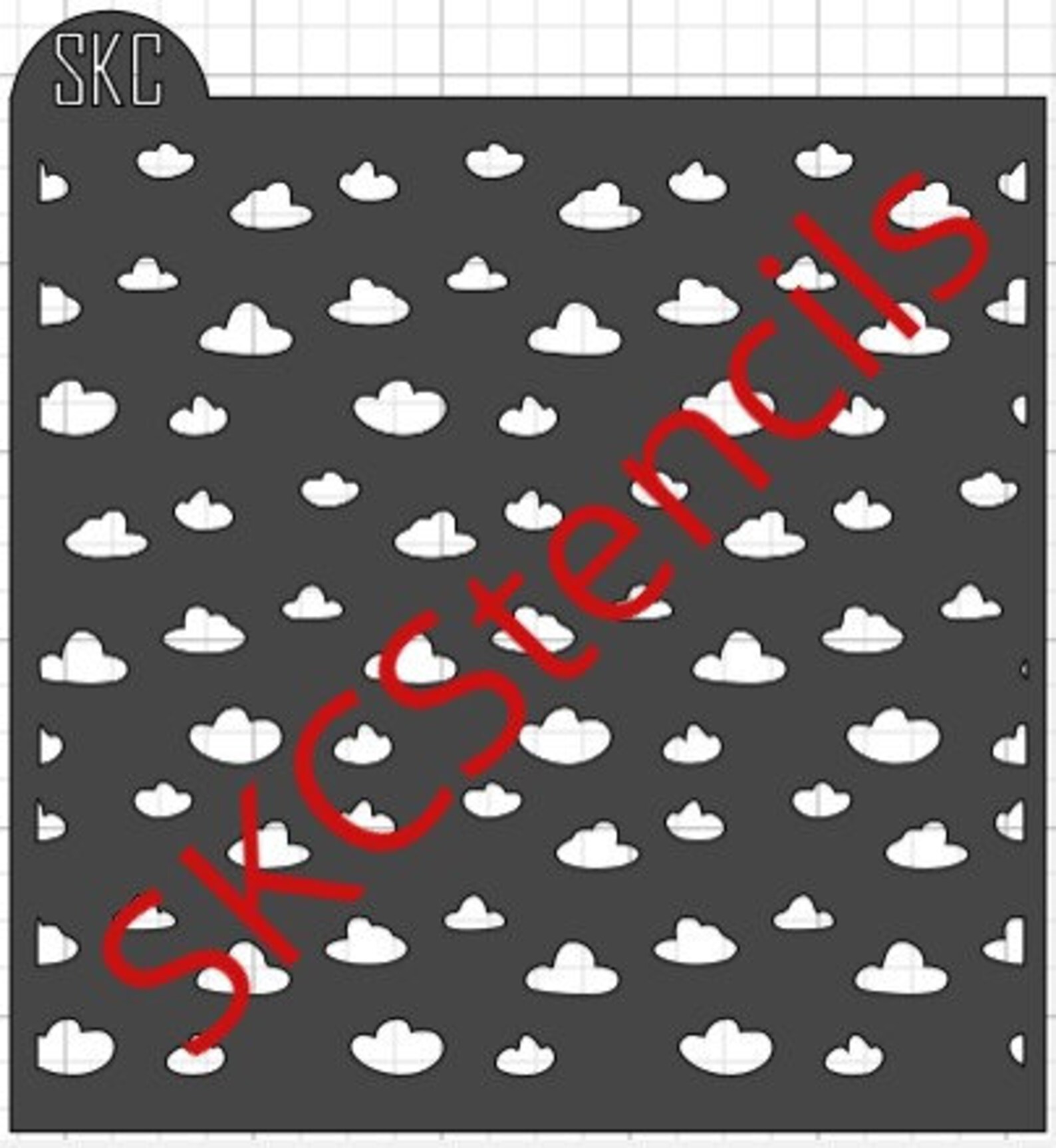 Cloud Background Stencil SVG File - Etsy