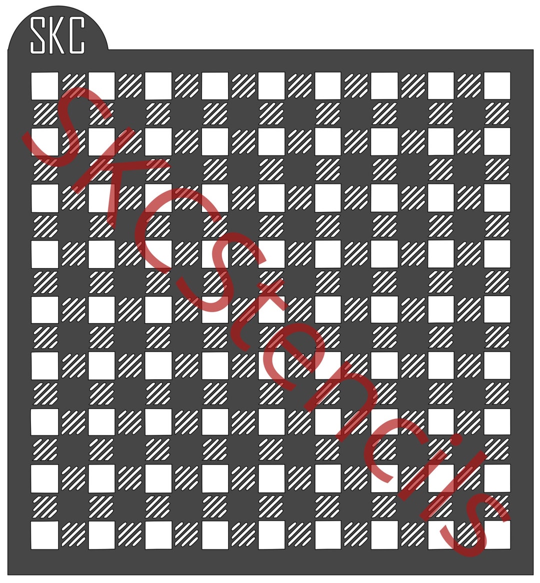 Small Buffalo Plaid Stencil SVG - Etsy