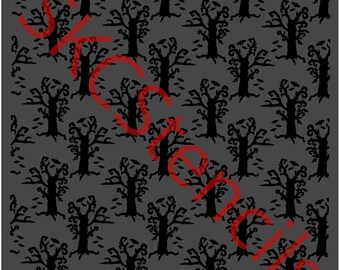 Spooky Tree Stencil - Etsy