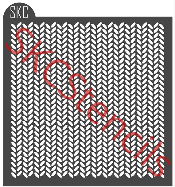 Medium Knit Stencil SVG | Etsy