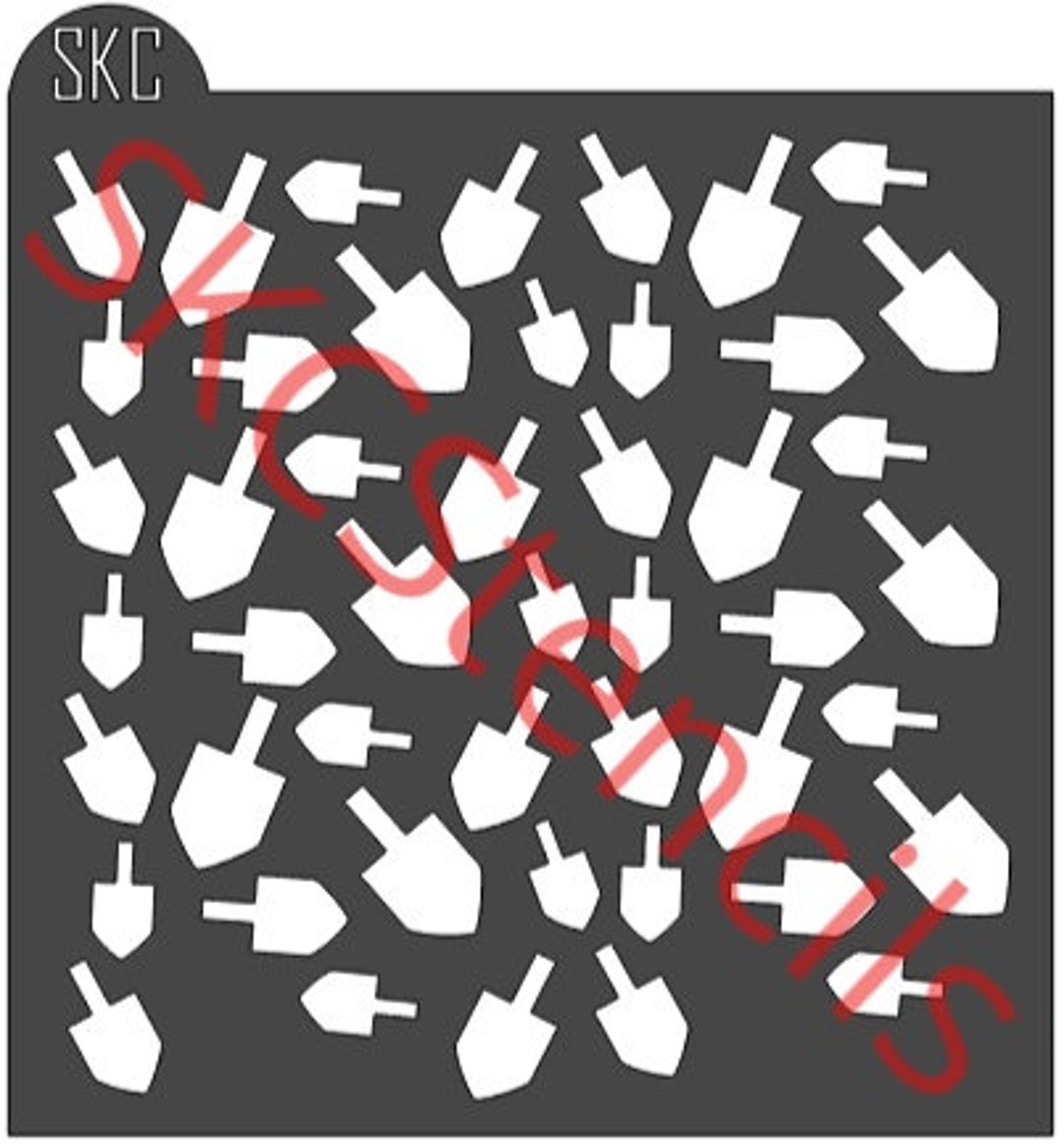 Scattered Dreidel Stencil SVG - Etsy