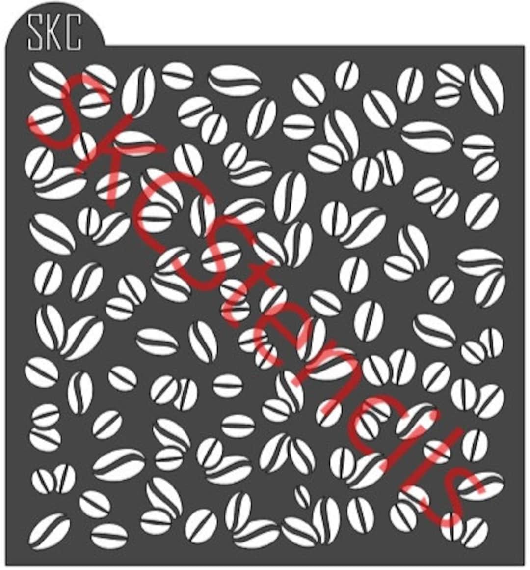 Coffee Bean Stencil SVG - Etsy